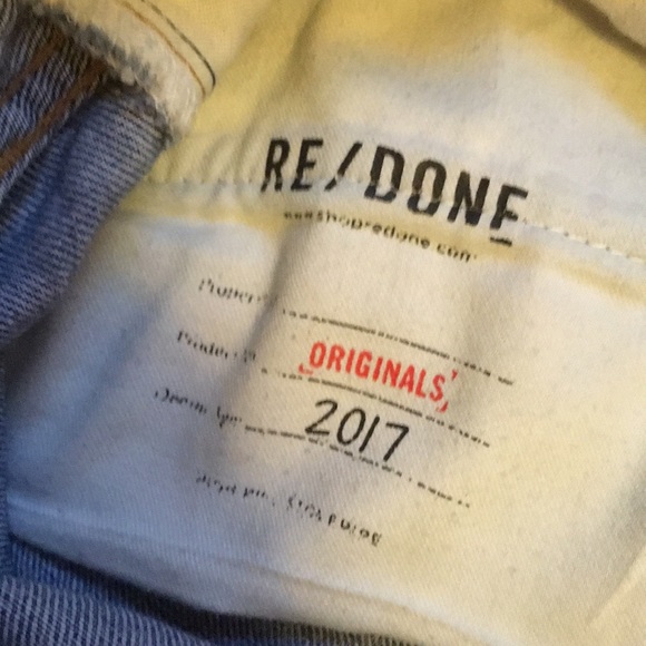 Re/Done | Jeans | Redone Stovepipe Blue Denim Jeans Cropped | Poshmark